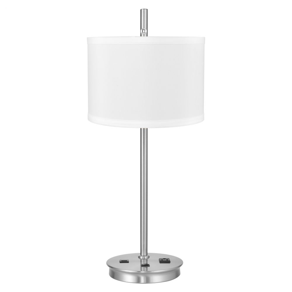 Single Table Lamp with 1 Outlet & 1 USB - Startex